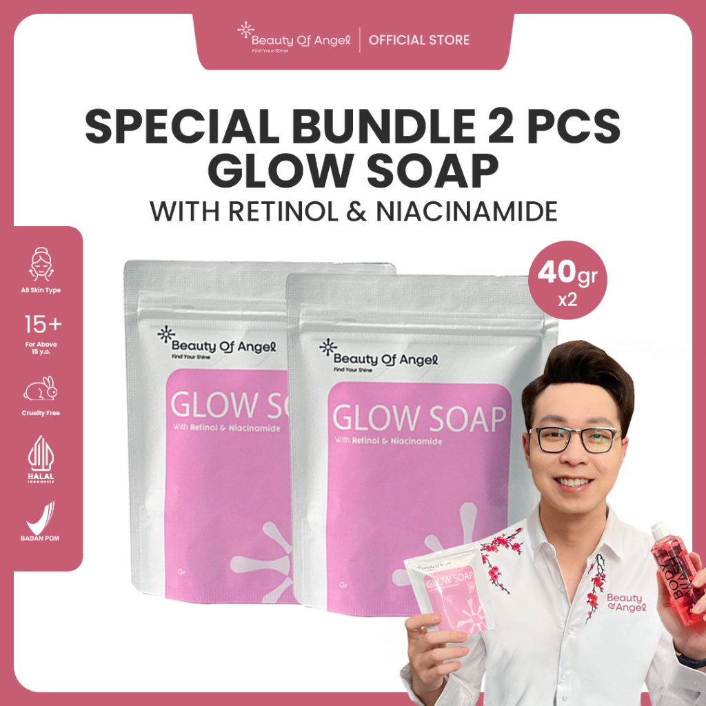 Jual Beauty Of Angel Glow Soap 40gr 2 PCS-Beauty of Angel - Soap Bar ...