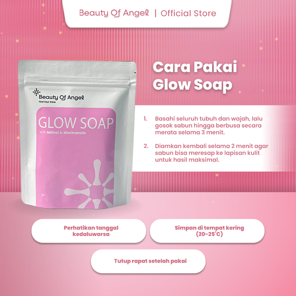 Jual Beauty Of Angel Glow Soap 40gr 4 PCS-Beauty of Angel - Soap Bar ...