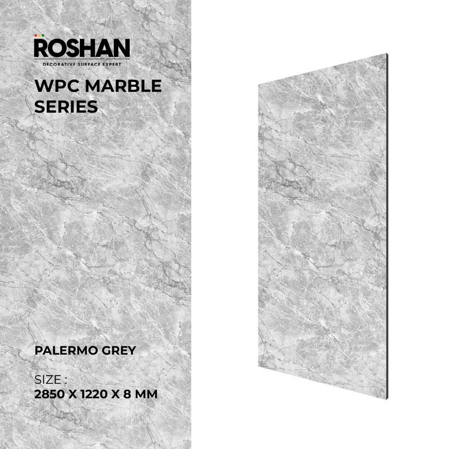 Jual Wallboard Roshan Motif Marmer Tebal 8mm / Papan Dinding Panel ...