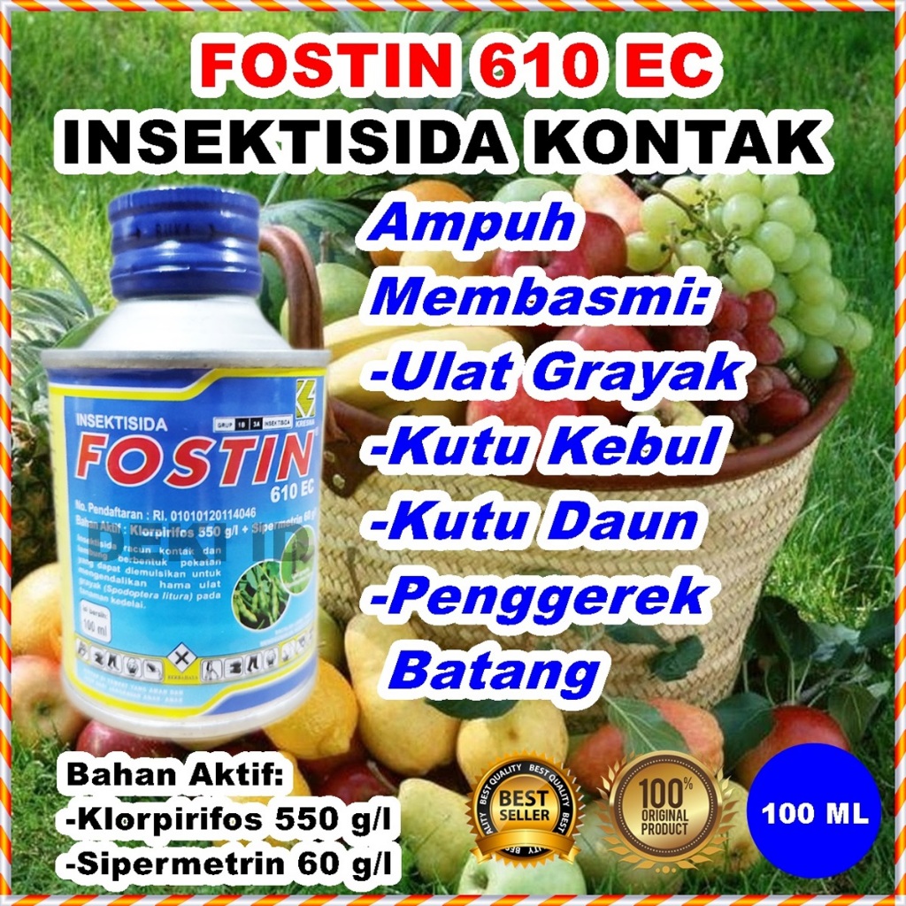 Jual Fostin 610 EC 100 ml Insektisida Kontak Pembasmi Hama Serangga ...