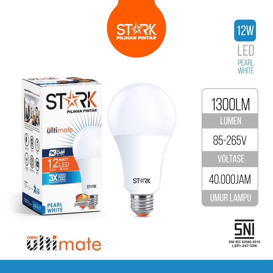 Jual STARK OMNI ULTIMATE LAMPU LED 12 WATT / BOHLAM LED PUTIH PEARL WHITE | Shopee Indonesia