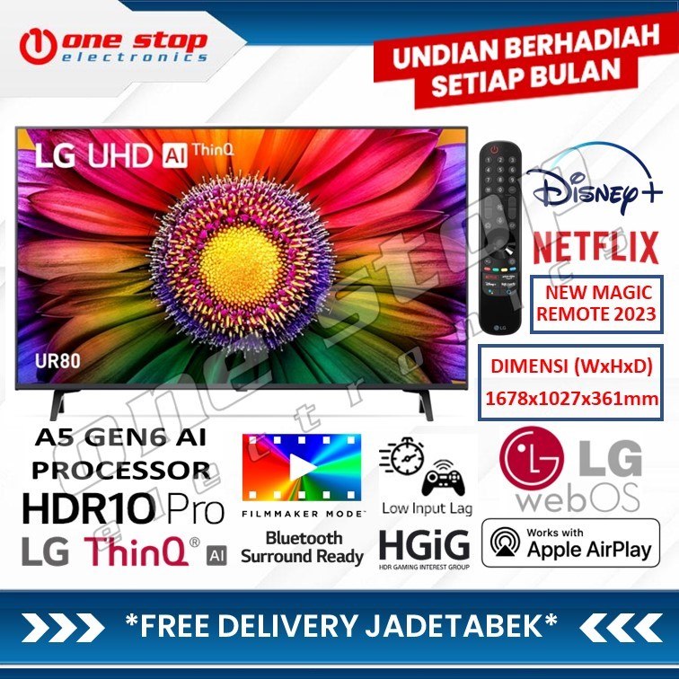 Jual LG 75UR8050 4K Smart UHD AI ThinQ® TV 75 Inch 75UR8050PSB | Shopee ...