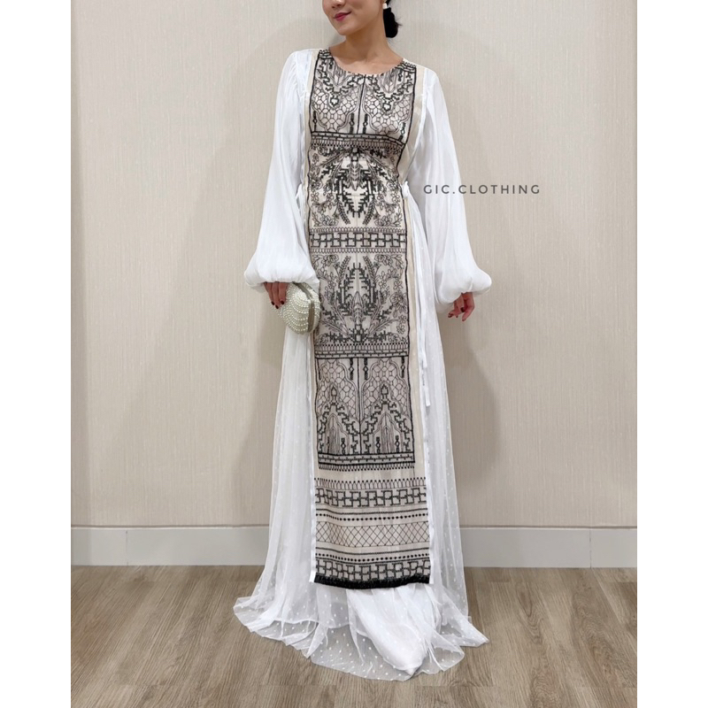 Jual [GIC] ZHALIKA MAXI DRESS - gamis brukat lebaran wanita shimmer ...