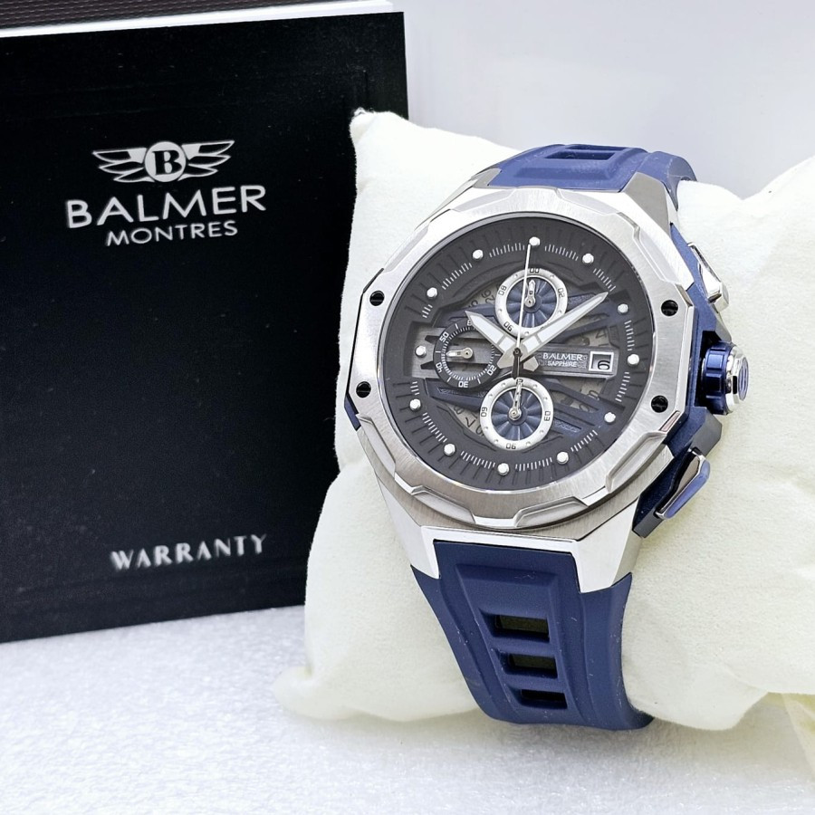 Jual New Jam Tangan Pria Balmer B.8818 Chronograph Strap Rubber ...