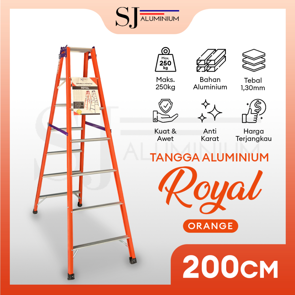 Jual [ROYAL] Tangga Aluminium / Tangga Lipat / Tangga Aluminium Lipat ...