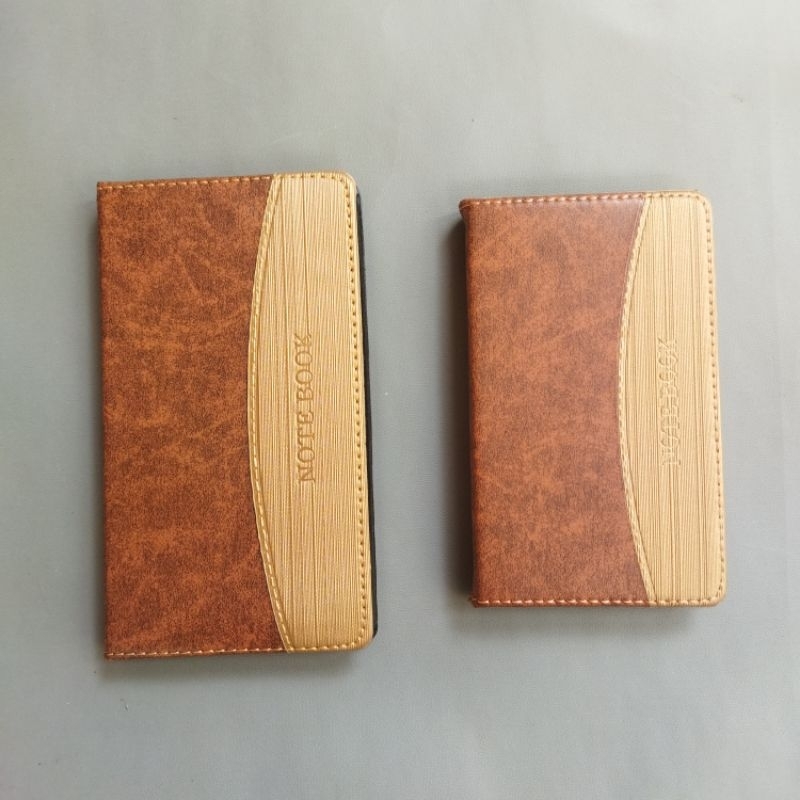 Jual Buku Agenda Ukuran Sedang 60k 48k Note Book Kulit Coklat Catatan ...
