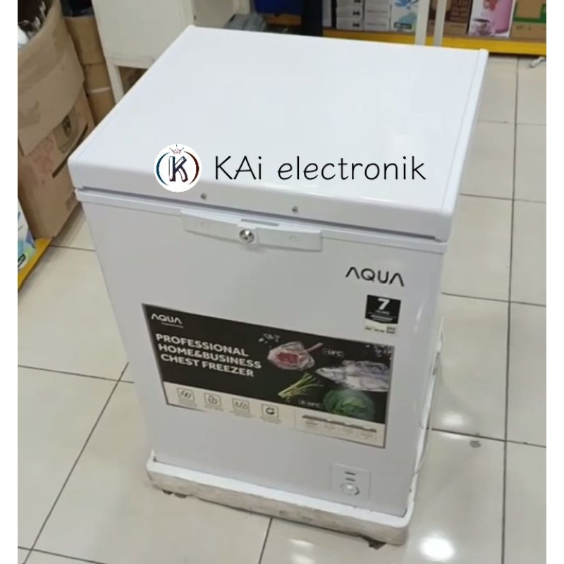 Jual chest freezer AQUA 100 liter NEW AQF110FA/120FB | Shopee Indonesia