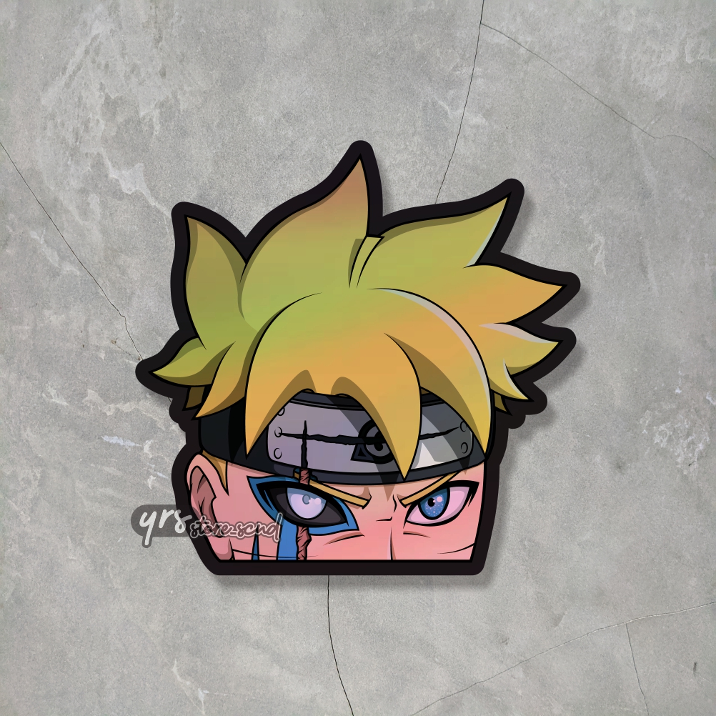 Jual Sticker Anime Hologram Boruto Peeker Sticker Case hp Laptop dll ...