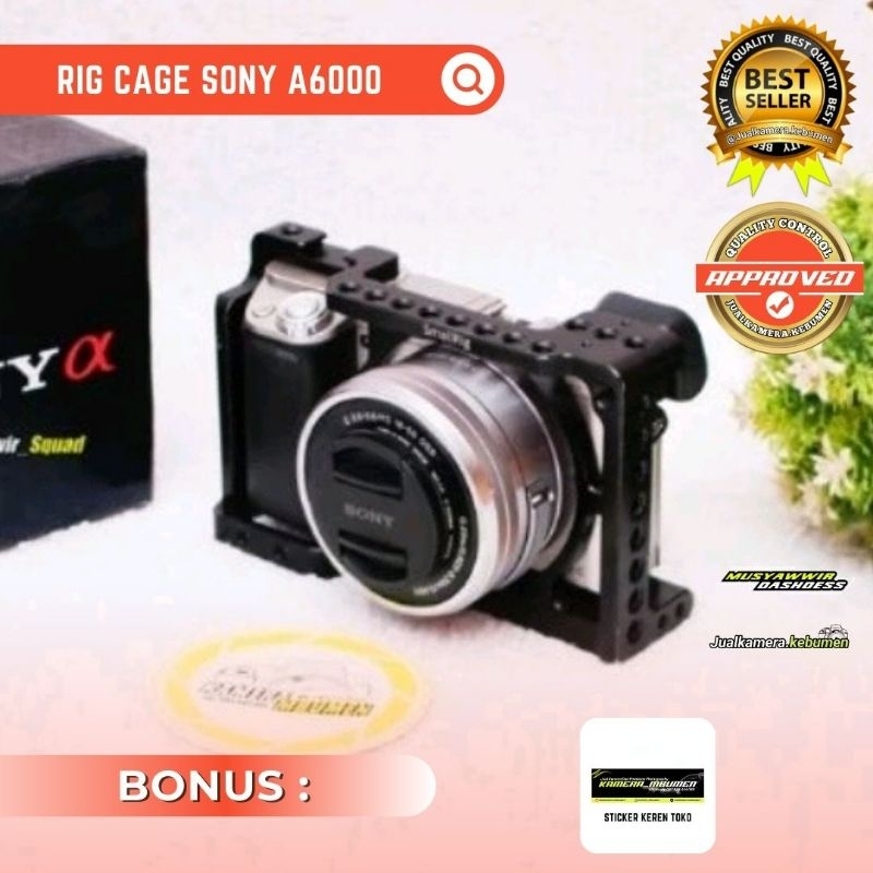 Jual rig camera cage for sony Sony a6000 a6300 a6400 a6500 | L plate ...