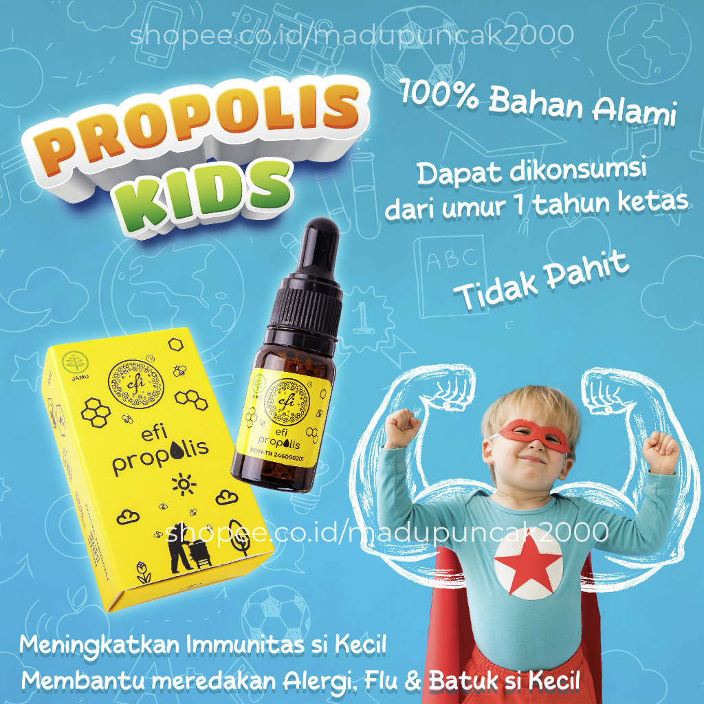 Jual Efi Propolis KIDS 10ml (100% Original Propolis) Kebun Madu Efi ...