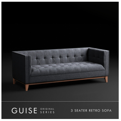 Jual Guise - 3 Seater Sofa Minimalis - Graphite [Fullset] | Shopee ...