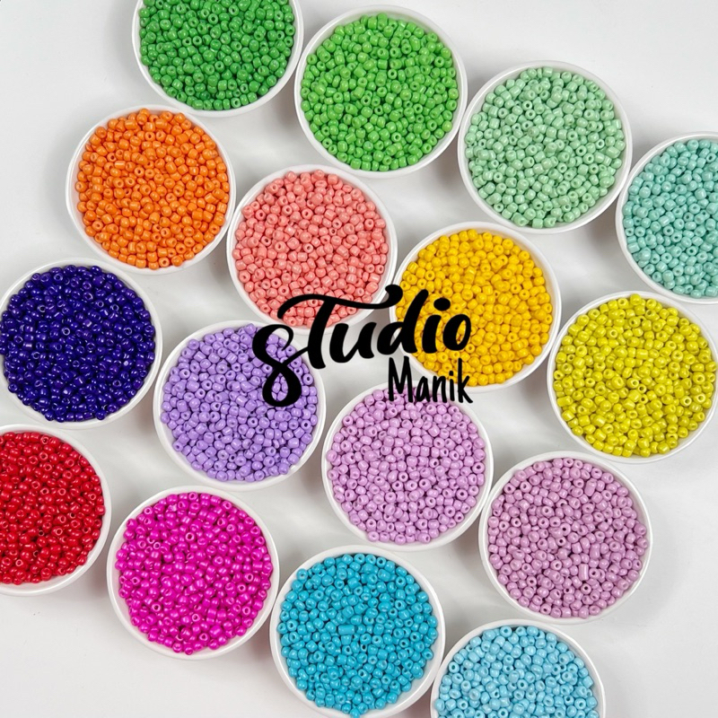 Jual Manik Payet Pasir 6/o - 4mm Pastel Series (15 gr) | Shopee Indonesia