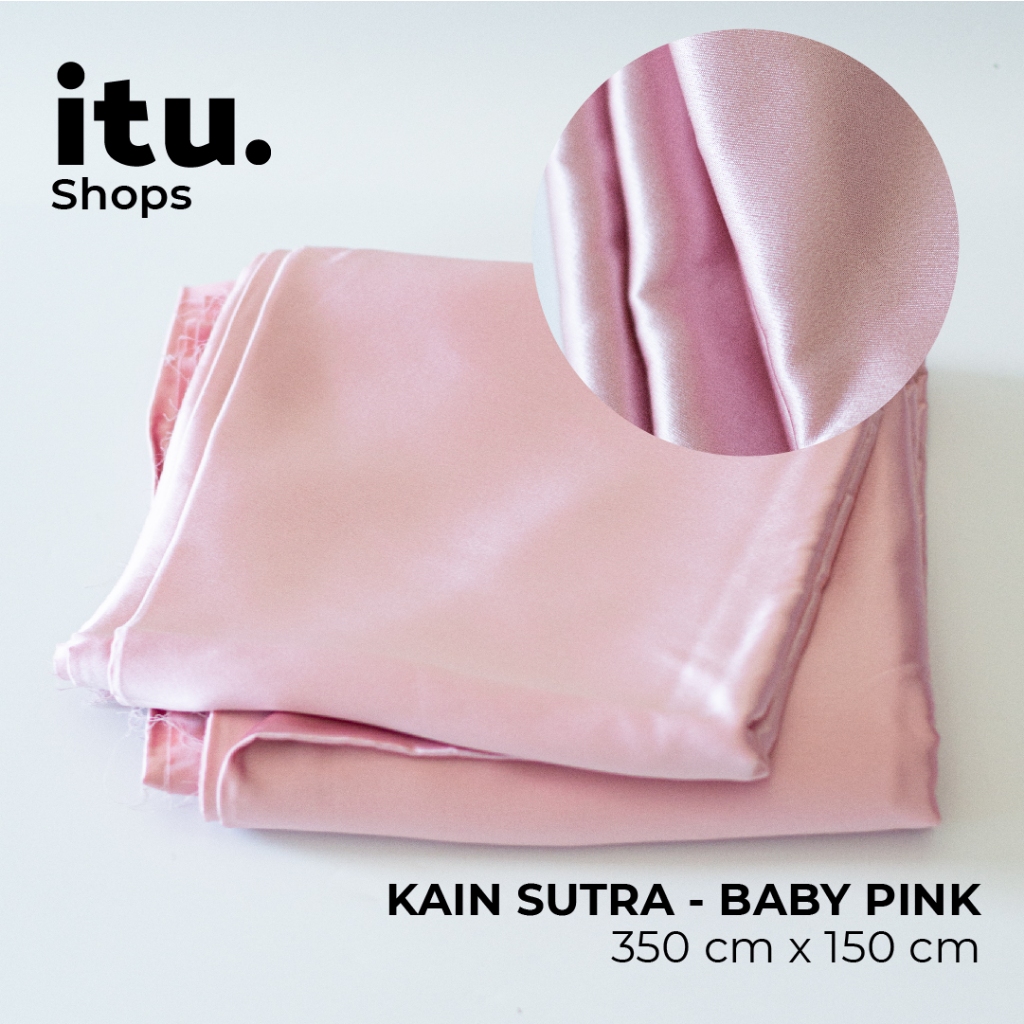 Jual Kain Sutra Baby Pink Kain Dress Pesta PURA SETA MADE IN ITALY 3,5M ...