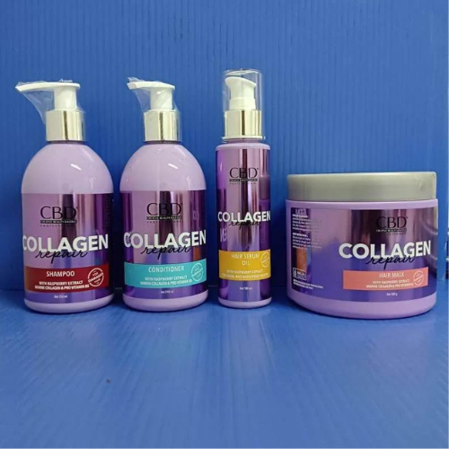 Jual CBD Collagen Bundling Isi 4 (Shampoo 250ml,Condi 250ml, Hair Serum ...