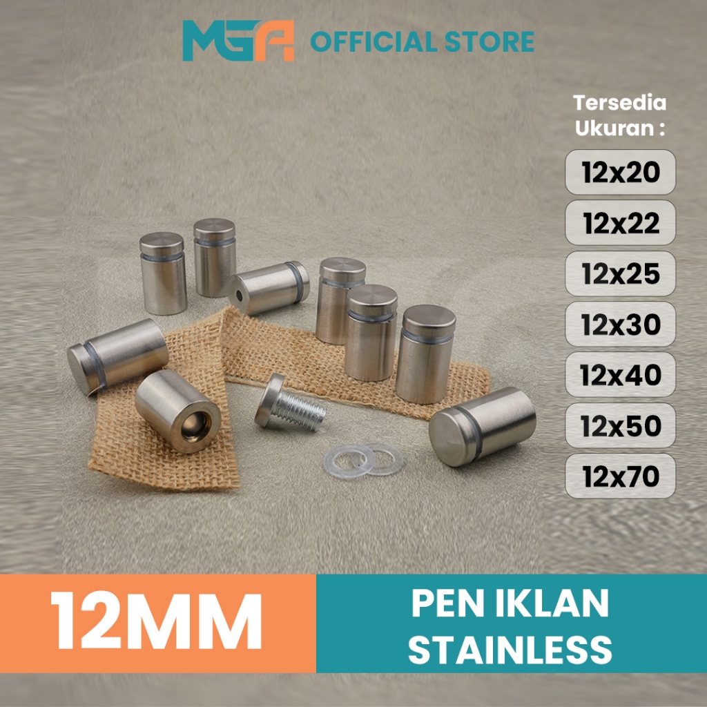 Jual PEN IKLAN STAINLESS 12MM / BAUT AKRILIK / BAUT KACA / SIGN BOARD ...