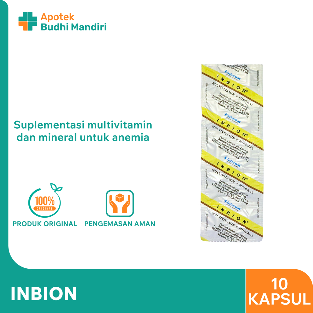 Jual Inbion (1 Strip) - Suplemen untuk Zat Besi Pada Keadaan Anemia ...