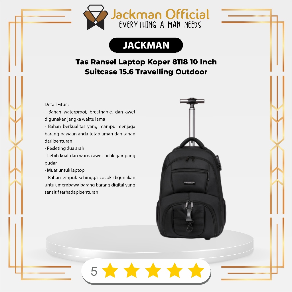 Jual Tas Ransel Laptop Koper 8118 18 Inch Suitcase 15.6 Travelling ...