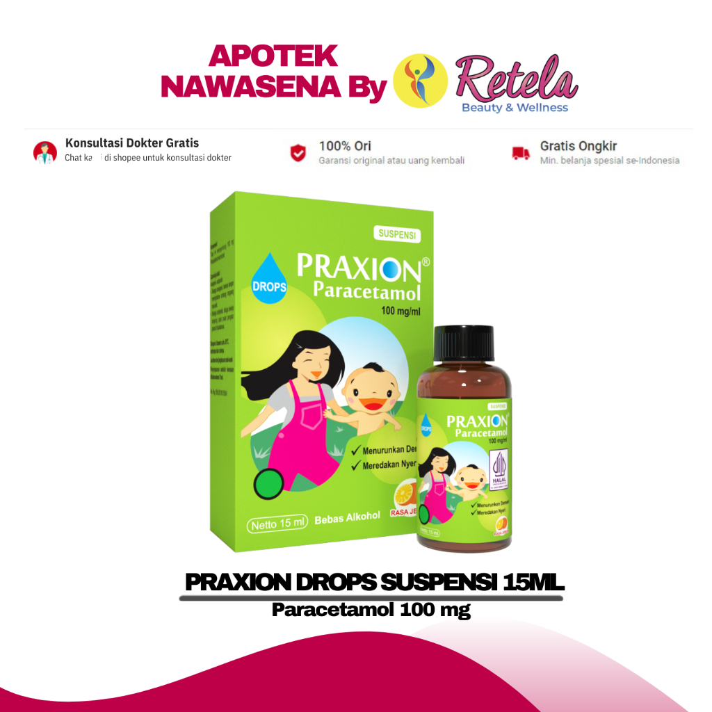 Jual PRAXION DROPS SUSPENSI 15ML / PARACETAMOL / DEMAM / SAKIT GIGI ...