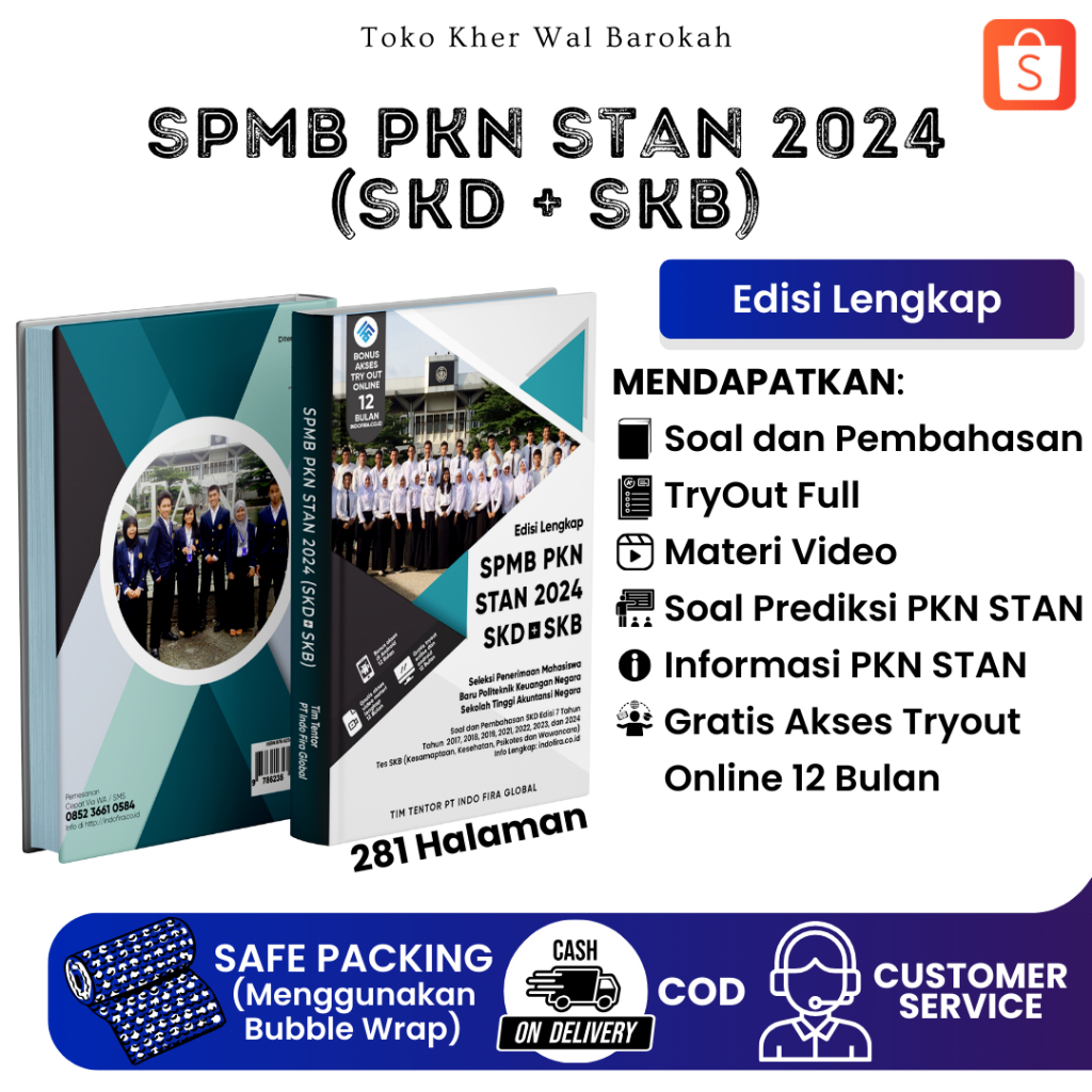 Jual Buku TERBARU SPMB PKN STAN 2024 [SKD + SKB] (Edisi Lengkap) Sesuai Dengan Kisi" Terbaru PKN ...