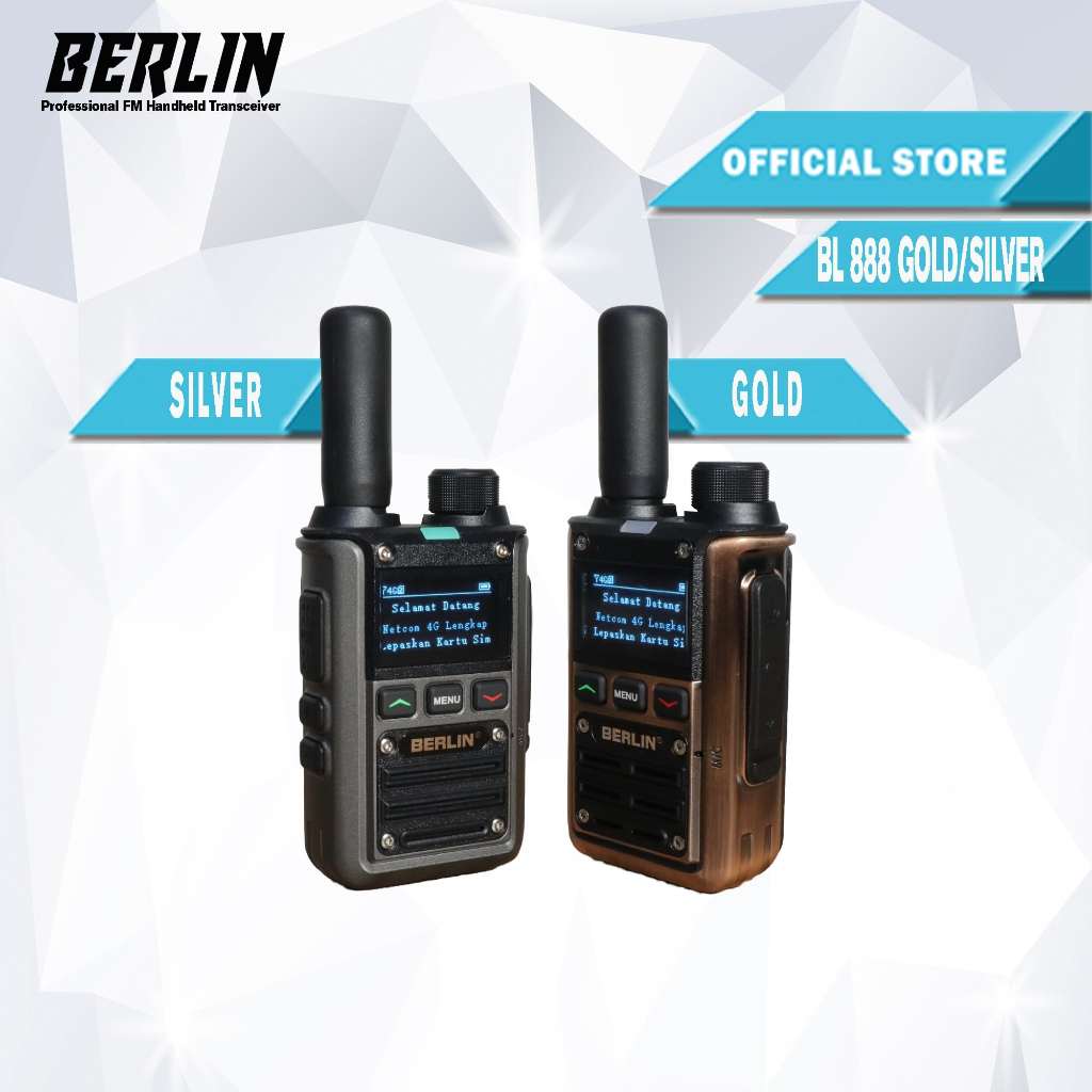Jual HT POC 4G BERLIN BL888-A sim card mobile network walkie talkie ...