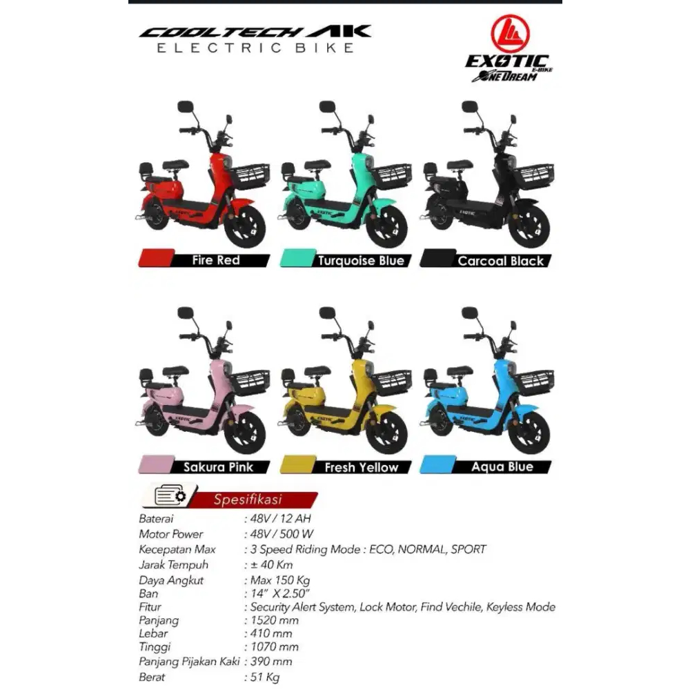 Jual COOLTECH AK SEPEDA LISTRIK (EXOTIC) | Shopee Indonesia