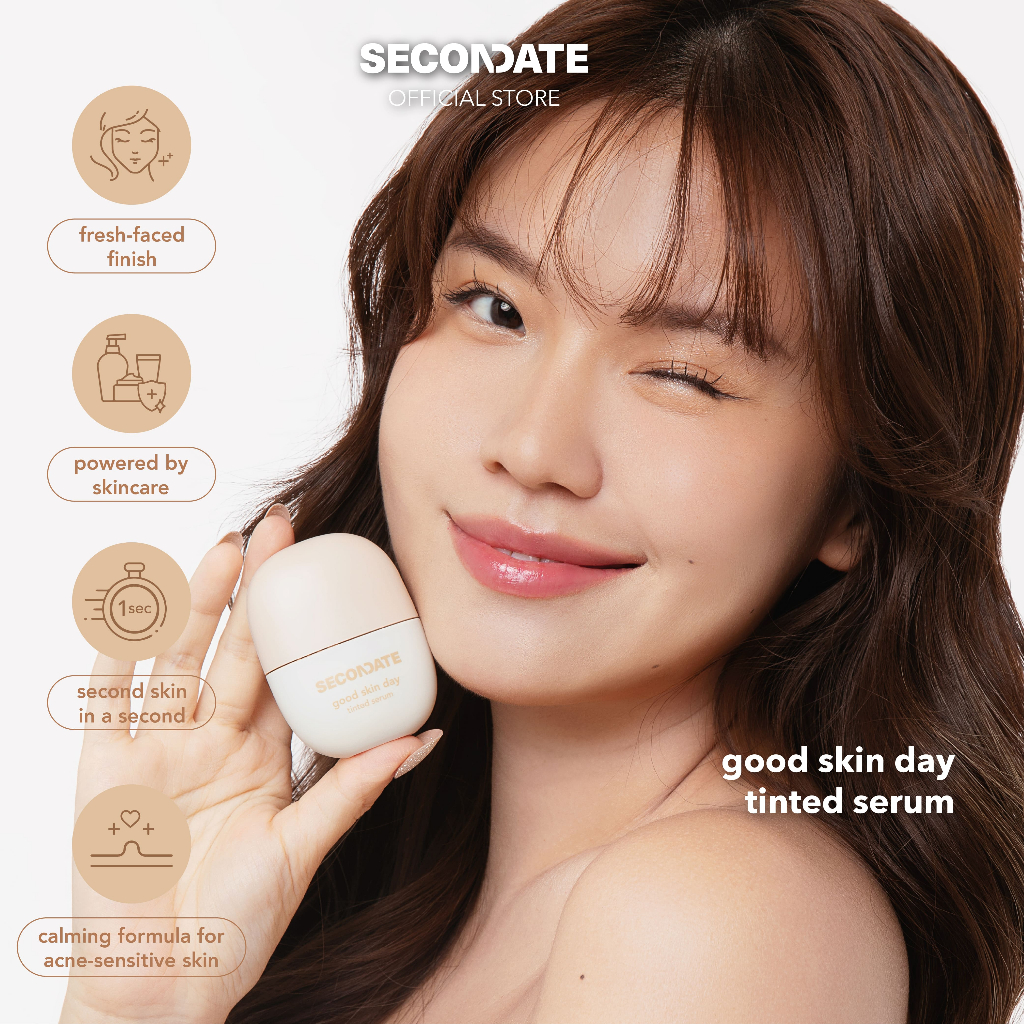 Jual SECONDATE Good Skin Day Tinted Serum Skin Tint | Shopee Indonesia