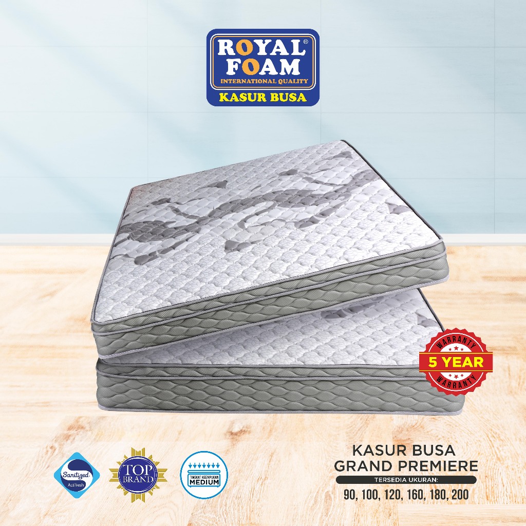 Jual Kasur Busa Royal Foam Grand Premiere T30cm & T20cm Putih Double ...