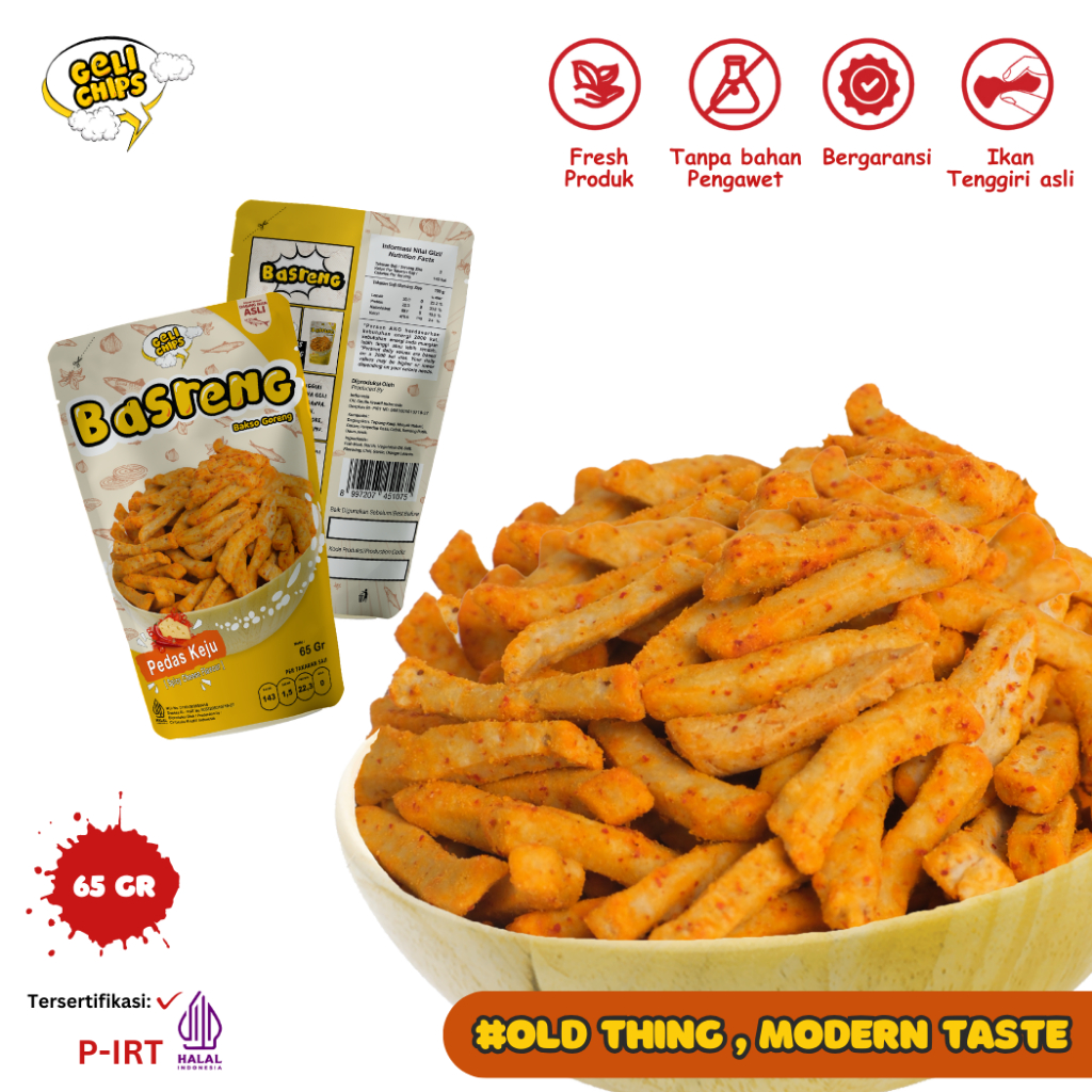 Jual Geli Chips - Basreng Keju Pedas Gurih (Bakso Goreng) 65gr | Shopee ...