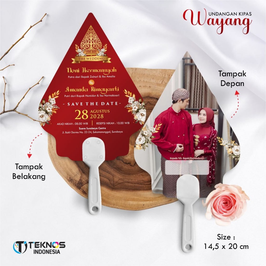Jual UNDANGAN KIPAS PERNIKAHAN UNIK ESTETIK MURAH - UNDANGAN PERNIKAHAN ...