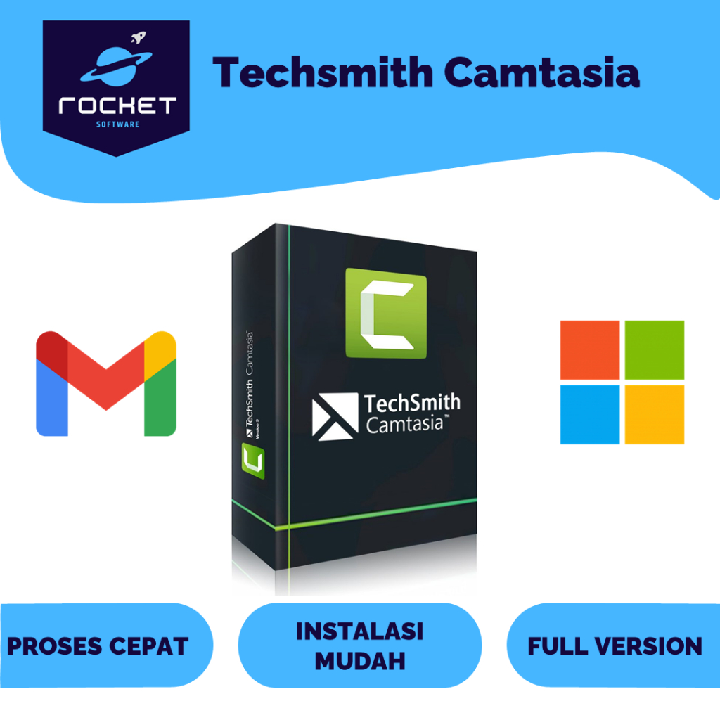Jual Software Screen Recording Terbaik CAMTASIA 2020 Full Version No Trial Permanen Lifetime ...