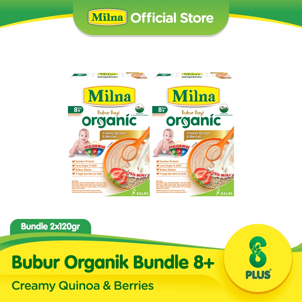 Jual Milna Bubur Organik 8+ Quinoa (2 Pack) | Shopee Indonesia