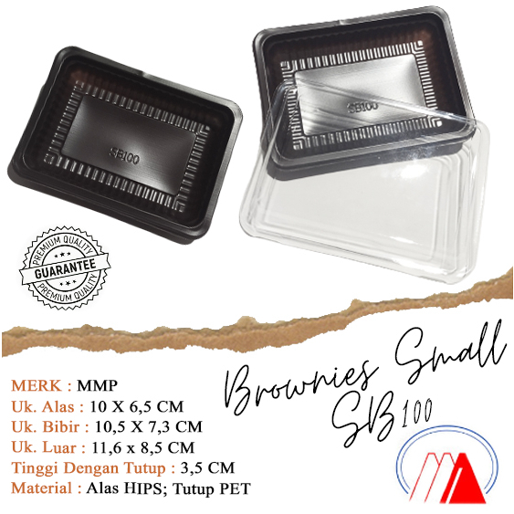 Jual [50 SET] MIKA BROWNIES S / SB 100 / mika brownies kecil / small brownies 100 / mika kue ...