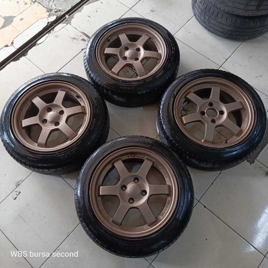 Jual Velg Mobil Bekas TE37 R15X7 Baut 4 pcd 4X100 +BAN 185 55 R15 | Shopee Indonesia