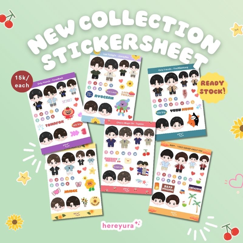 Jual READY !! STICKERSHEET Jimmysea Brightwin Taynew EarthMix Joongdunk ...