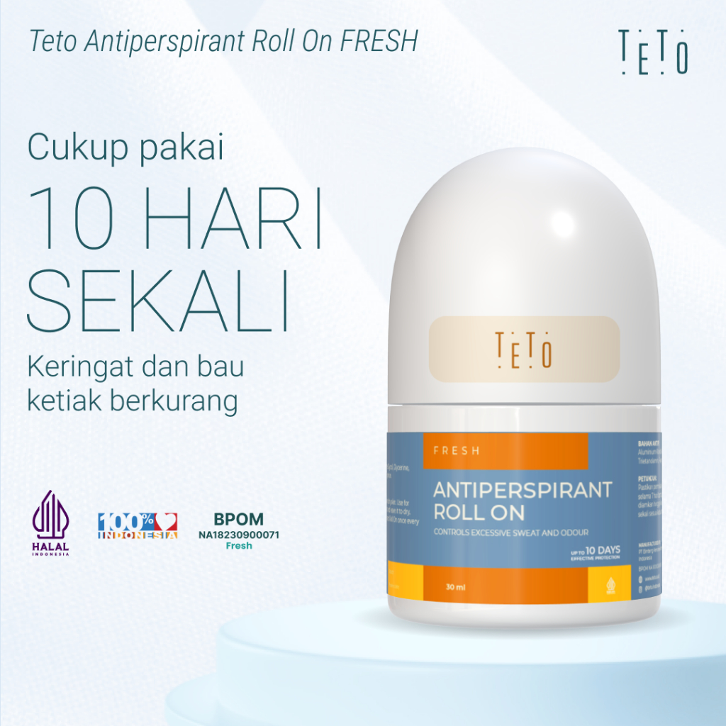 Jual TETO - Antiperspirant 30ml yang mengurangi keringat & bau hingga ...