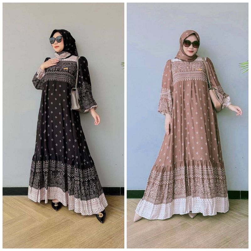 Jual DENADA DRESS SET HIJAB ETNIK SIMPEL MEWAH TERBARU , GAMIS ...