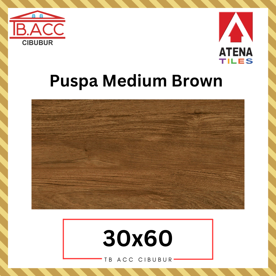 Jual Puspa Medium Brown Wood 30x60 Atena Tiles Keramik Motif Kayu ...
