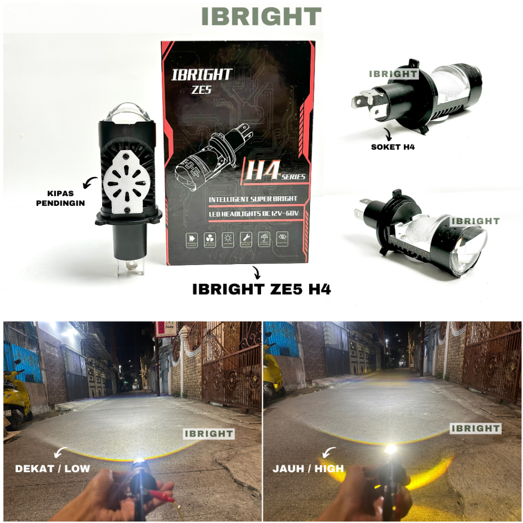 Jual IBRIGHT - Lampu Utama H4 IBRIGHT ZE5 - IB-H4-ZE5 | Shopee Indonesia