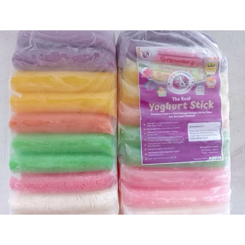 Jual Yoghurt Stick isi 30 pcs | Es Stik Yogurt Varian Rasa Buah Mix ...
