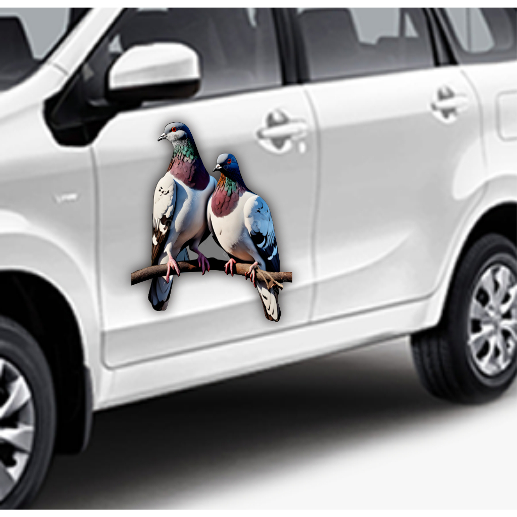 Jual STIKER Mobil Gambar Burung Merpati 3D aksesoris eksterior sticker ...