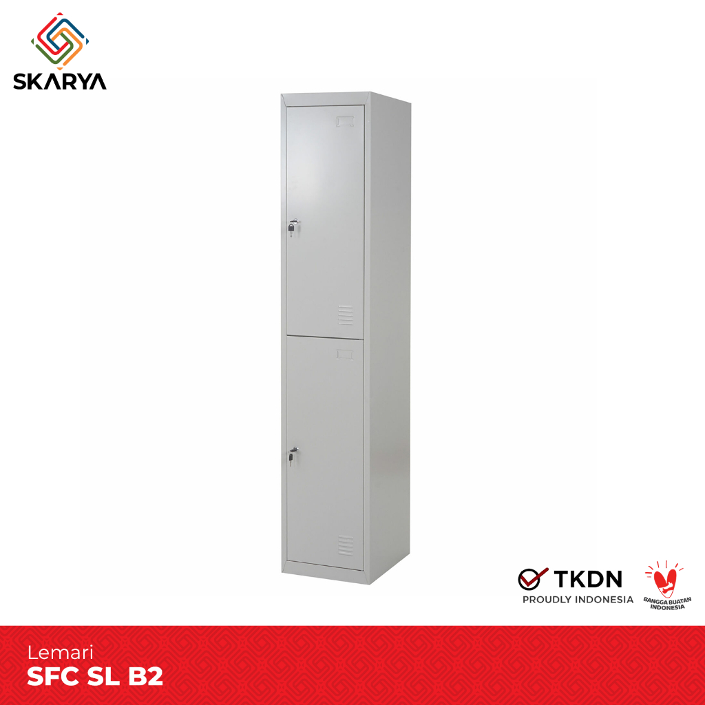 Jual Loker Besi 2 Pintu Steel Locker 2 Doors SFC SL B2 (Baru) | Shopee Indonesia