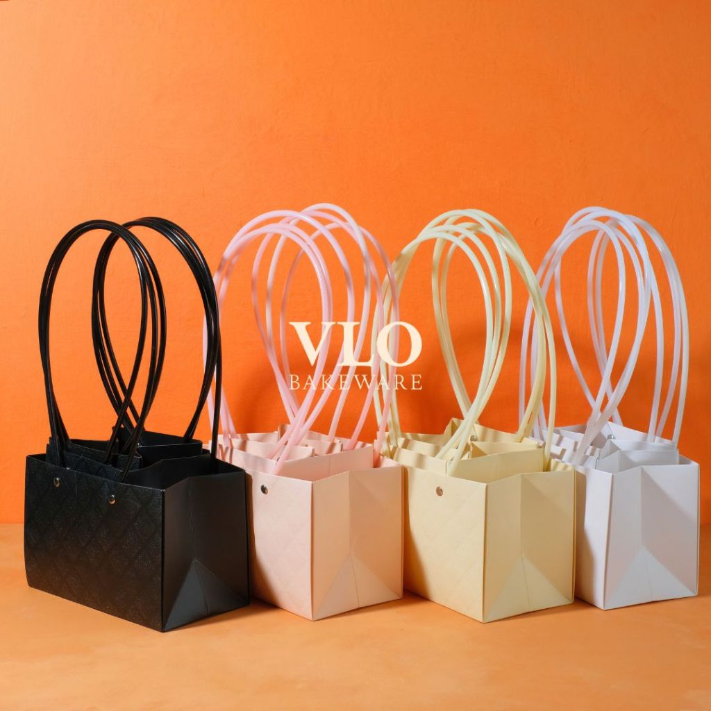 Jual Kotak bunga dengan handle | paper bag buket bunga | flower box ...