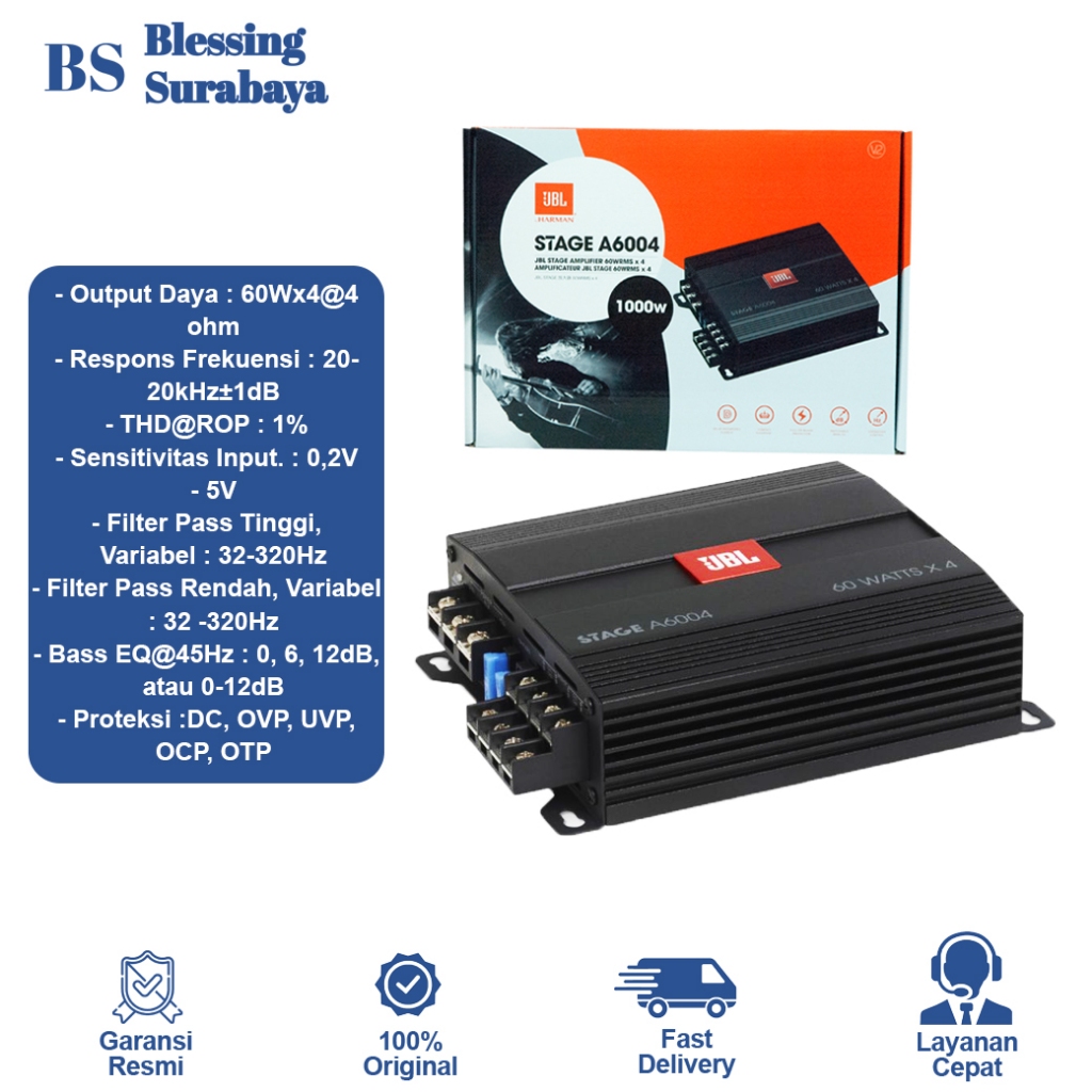 Jual JBL STAGE A6004 Power Amplifier 4 Channel | Shopee Indonesia