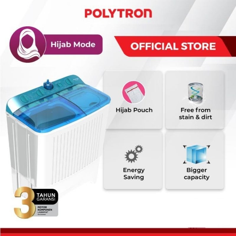 Jual MESIN CUCI POLYTRON PWM 8072 / POLYTRON MESIN CUCI 2 TABUNG GIANT ...