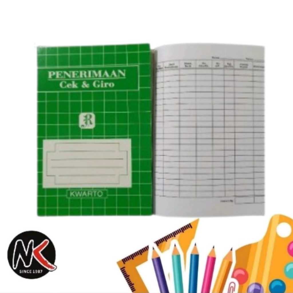 Jual Buku Penerimaan Cek dan Giro Quarto BM Pendek 50 Sheets/Lembar ...