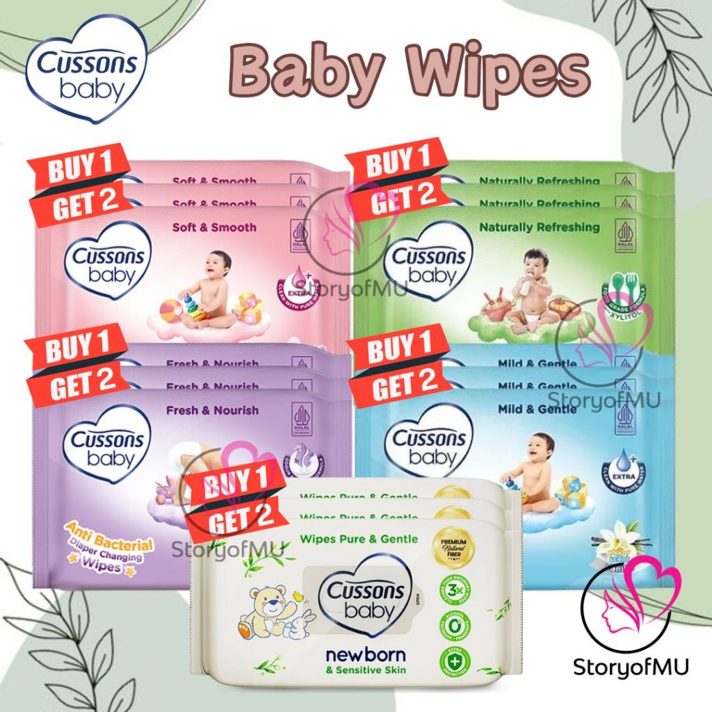Jual ️ StoryofMU ️ CUSSONS Baby Wipes 45sX2 45sX3 Buy1Get1 Buy1Get2 Non ...