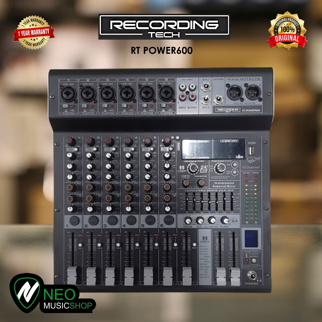 Jual Recording Tech RT Power 600 / Power600 Audio 6 channel Powered ...