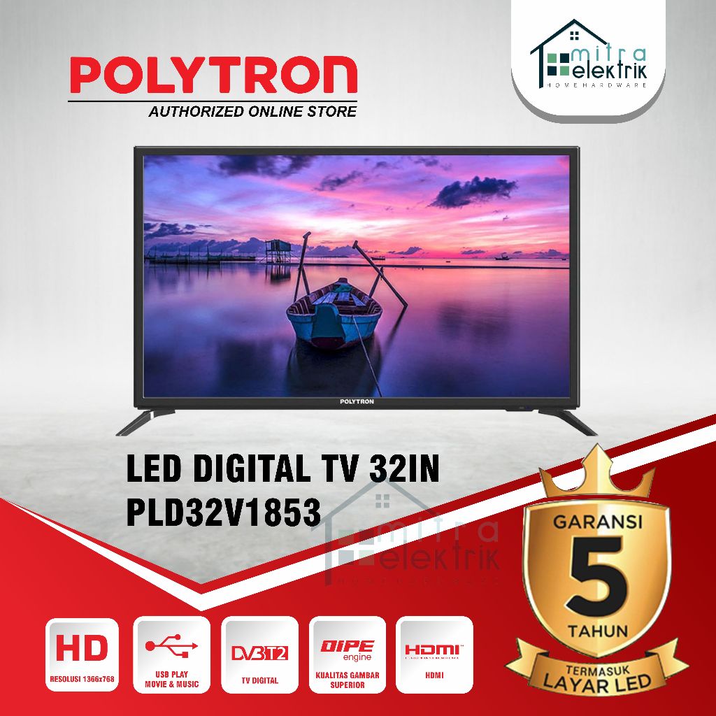 Jual LED TV Polytron PLD32V Digital TV 32 Inc Garansi 5 Tahun | Shopee Indonesia