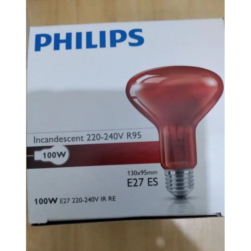 Jual LAMPU INFRARED/LAMPU TERAPI INFRAPHILL 100W E27 PHILIPS | Shopee ...