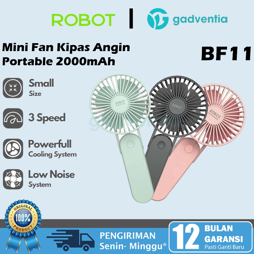 Jual Robot Bf11 Bfs1 Kipas Angin Genggam Pegang Portable Mini Usb Fan ...